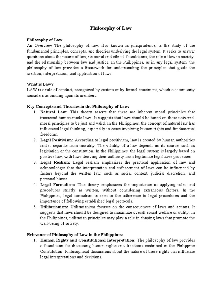 Philosophy of Law | PDF