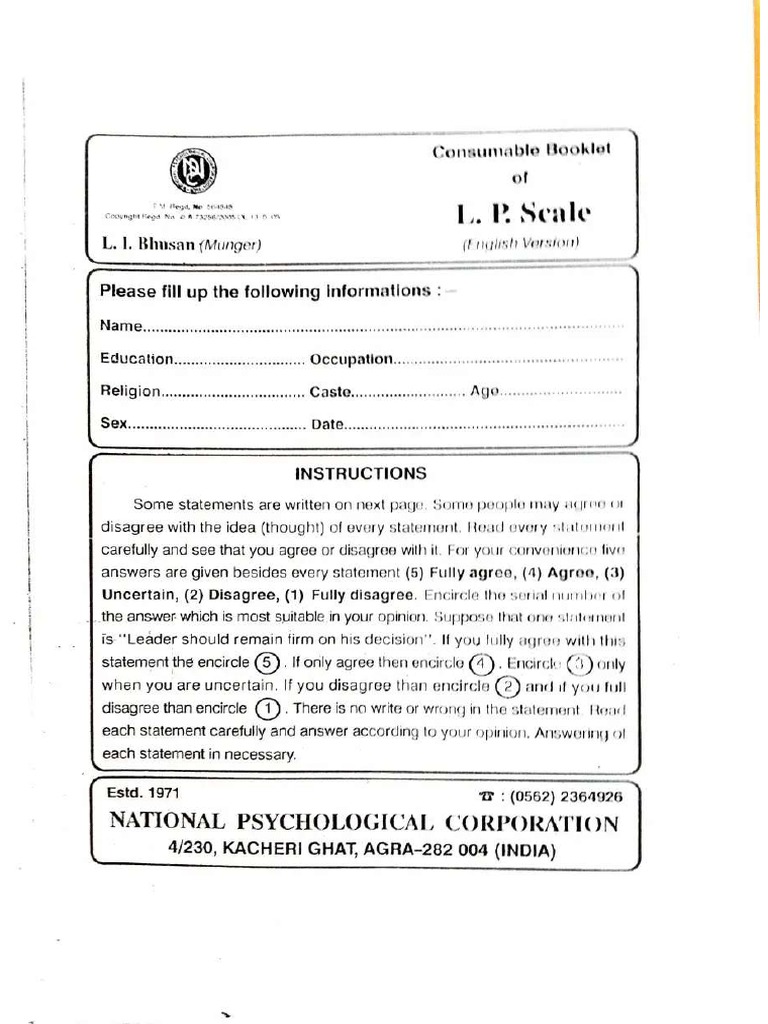 Leadership Preference Scale | PDF