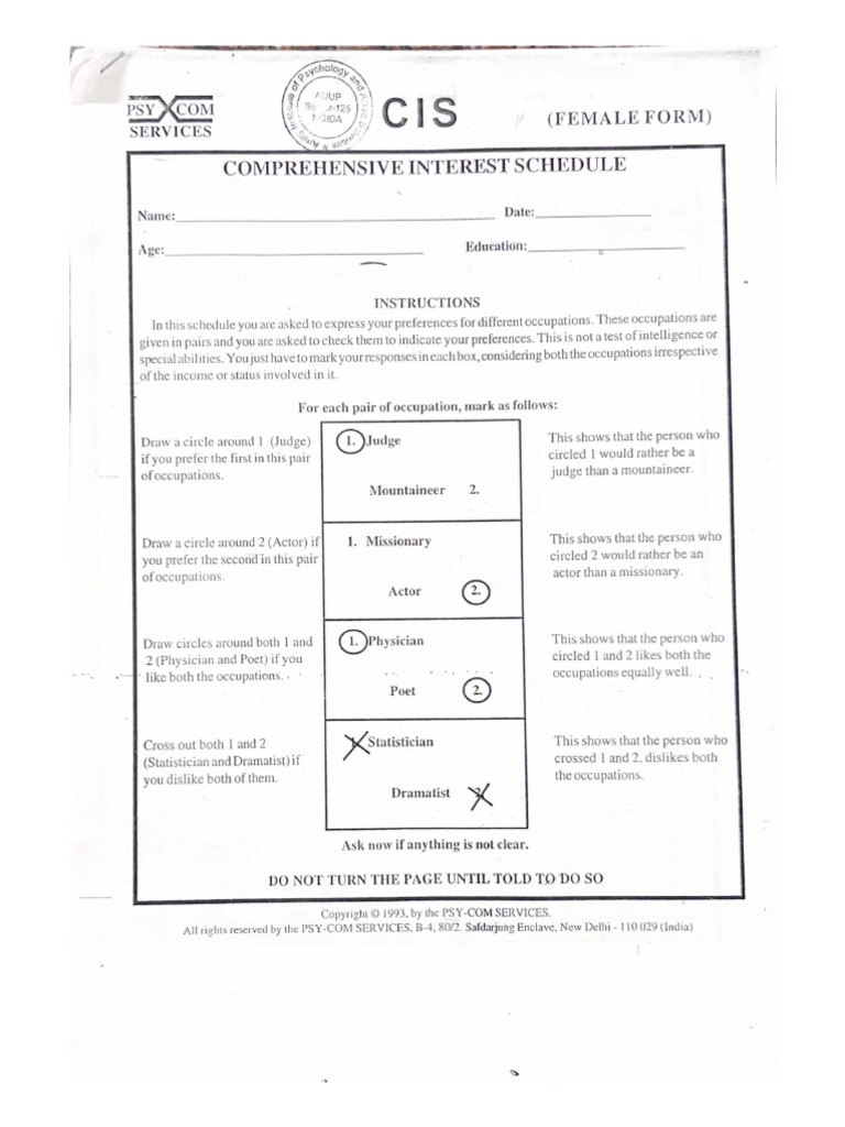 CIS For Females | PDF
