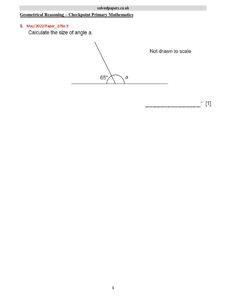 Perimeter Checkpoint in Geometry | PDF