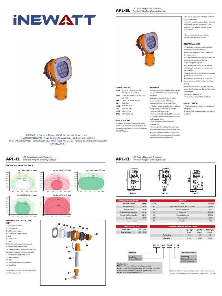 Apl-El Inewatt Airfield Lighting Solutions | PDF | Runway | Light ...