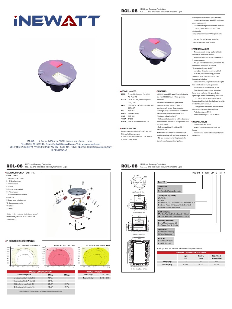 RCL-08 Inewatt Airfield Lighting Solutions | PDF | Runway | Electronics