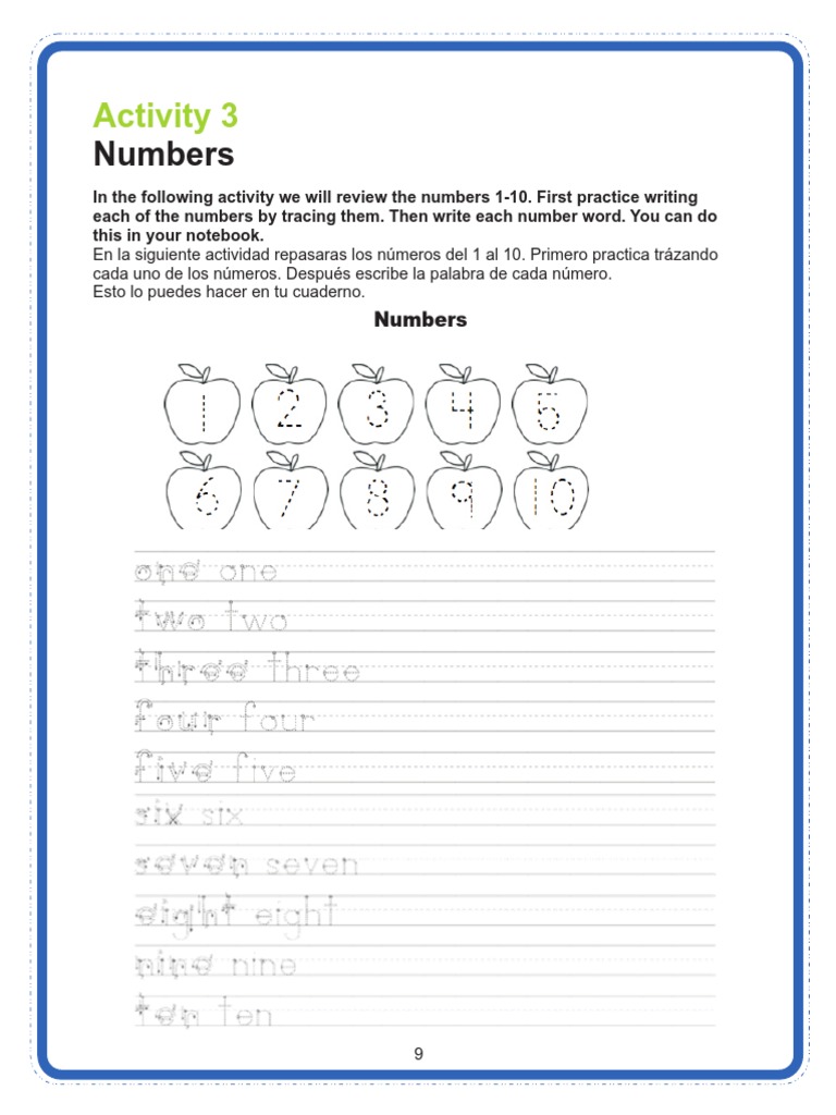 Repaso de Números del 1 al 10 | PDF | Hogar, jardinería y bricolaje