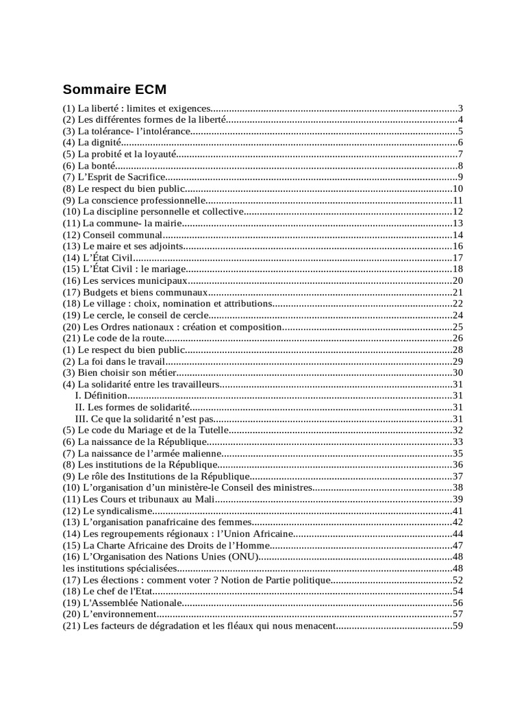 ECM 7,8 Et 9e Années-1 | PDF | Mariage | Mali