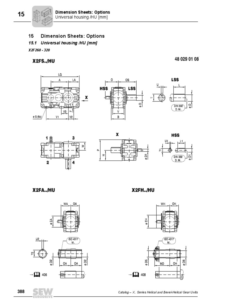 15 Dimension Sheets: Options: 15.1 Universal Housing /HU (MM) | PDF