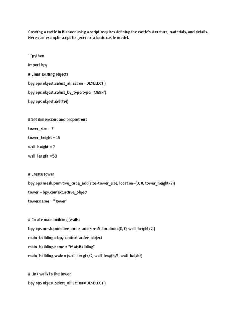 Blender Castle | PDF | Computer Architecture | Utility Software