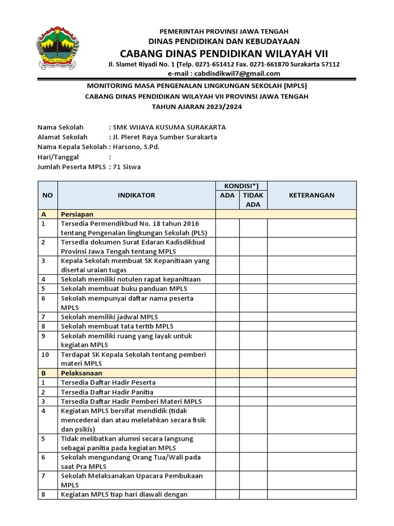 Instrumen Monitoring MPLS 2023 | PDF