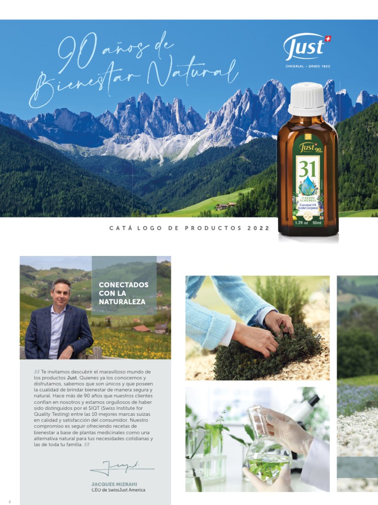 SwissJust 2022 Catalogo Productos | PDF | Masaje | Aromaterapia