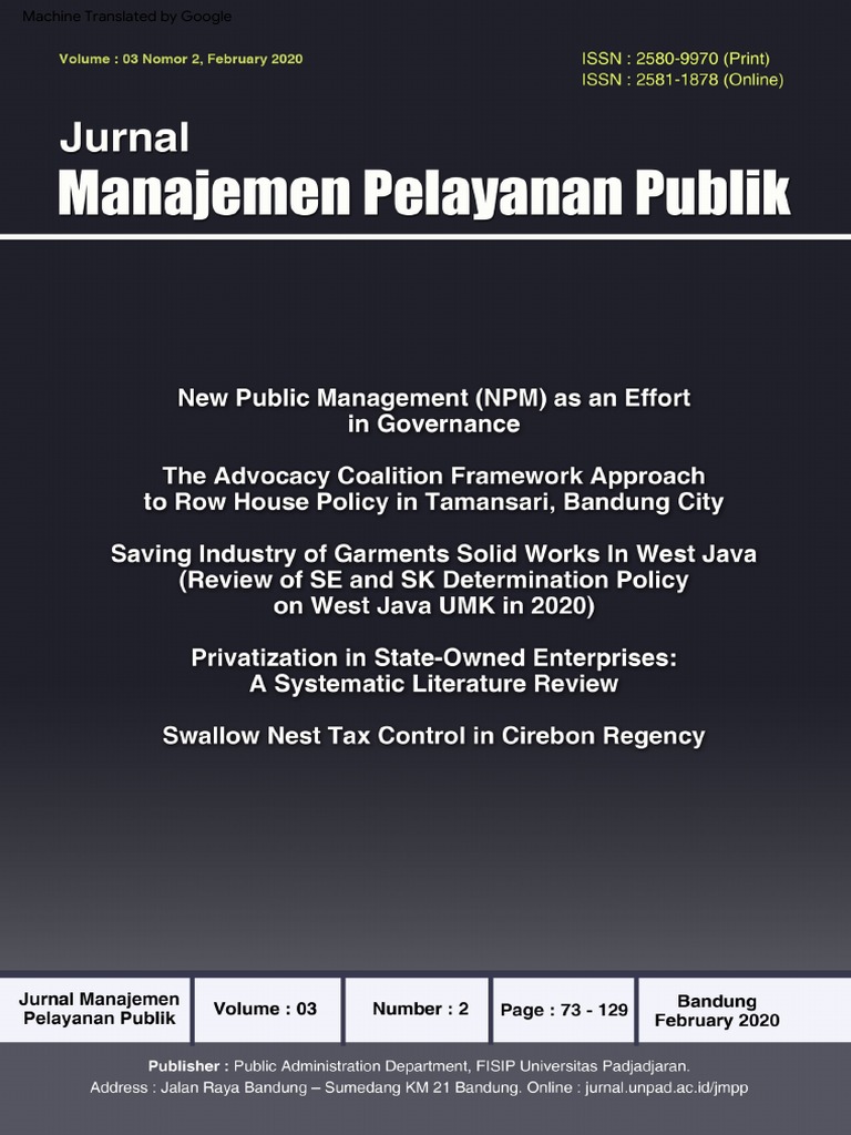 New Public Management NPM As An Effort in Governan | PDF