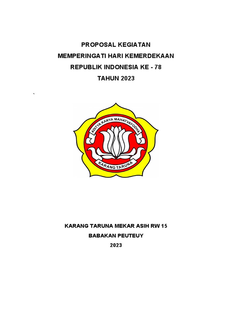Proposal Perayaan Agustusan | PDF