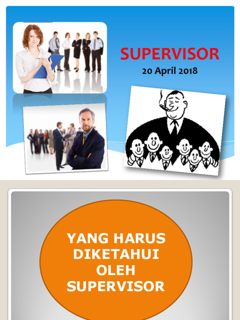 Keterampilan dan Tanggung Jawab Supervisor | PDF