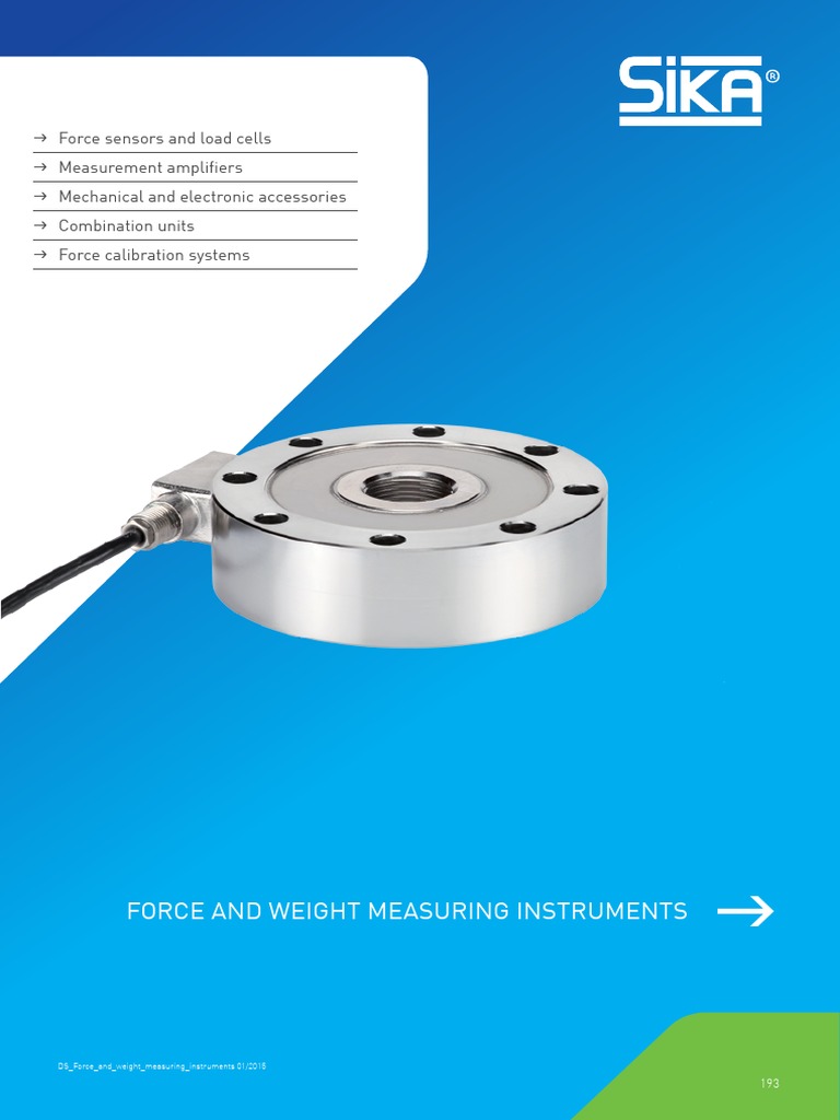 Ds Force and Weight Measuring Instruments | PDF | Sensor | Weighing Scale