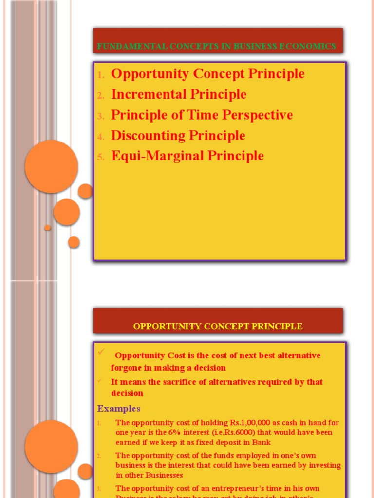 Key Principles of Business Economics | PDF | Opportunity Cost | Cost