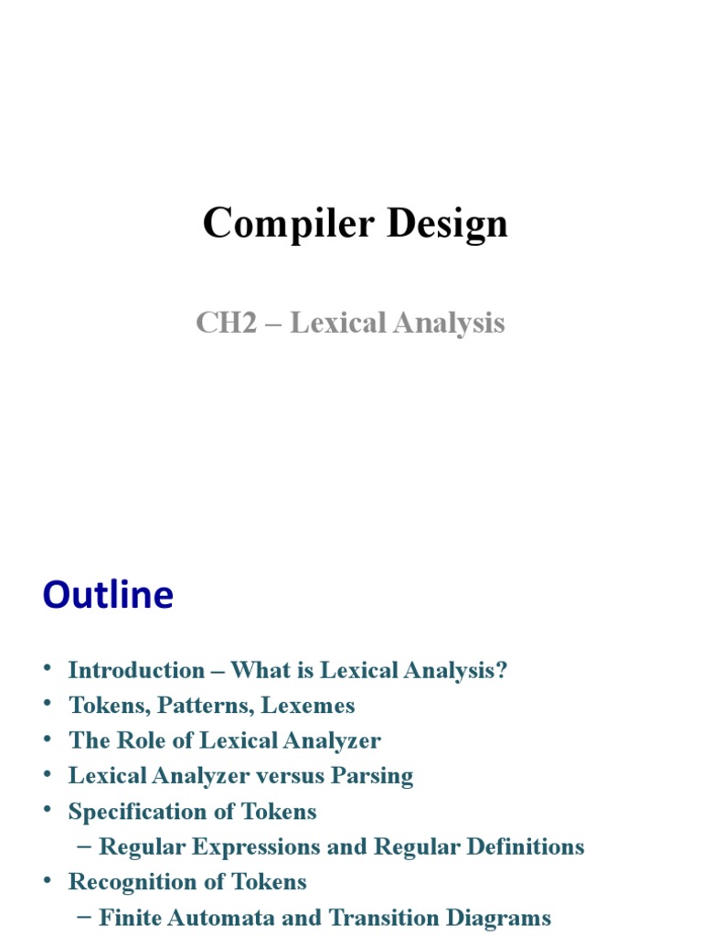 CD - CH2 - Lexical Analysis | PDF