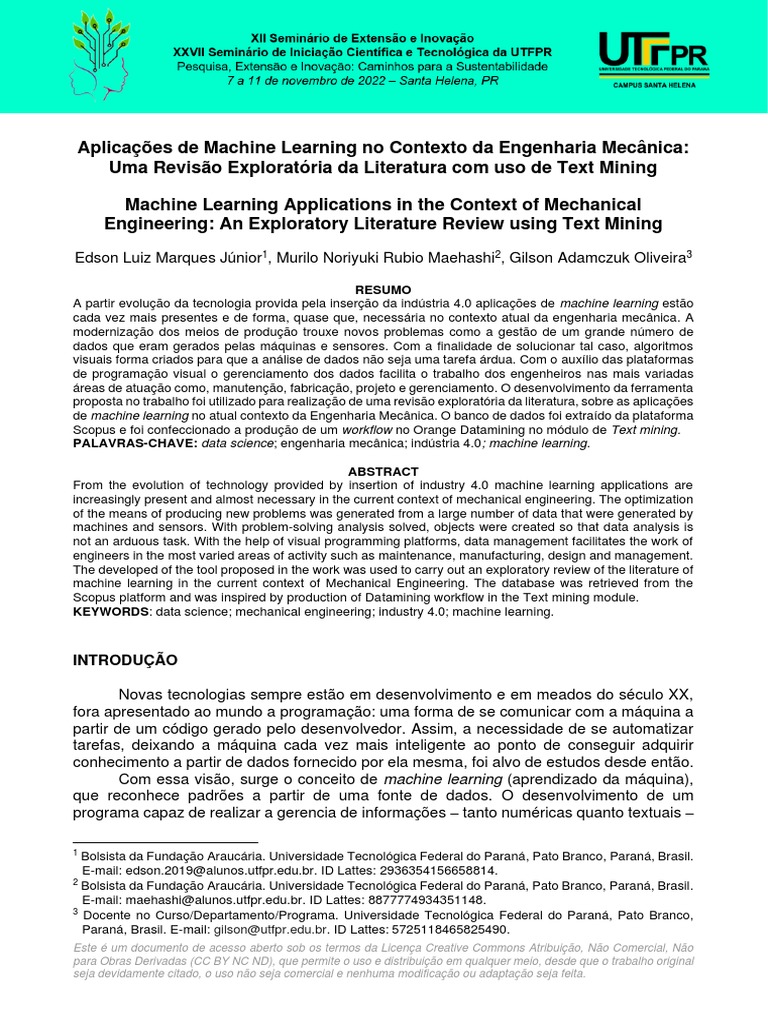 Sicite 2022 Modelo Resumo Expandido Com Autores Pdf
