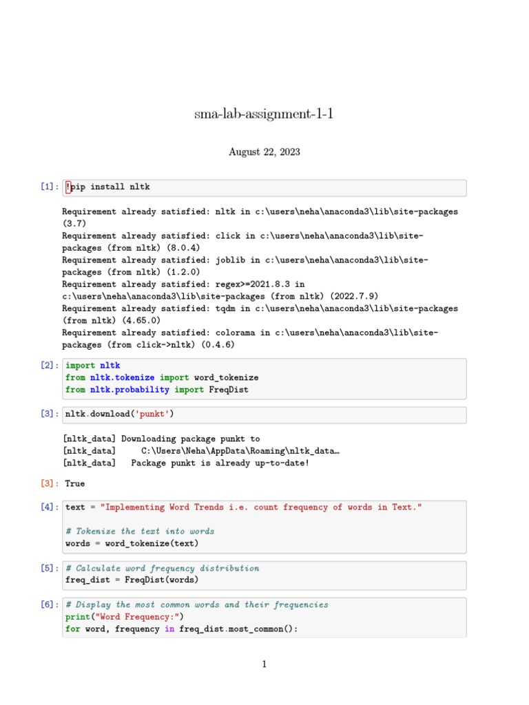 Sma Lab Assignment 1 1 | PDF