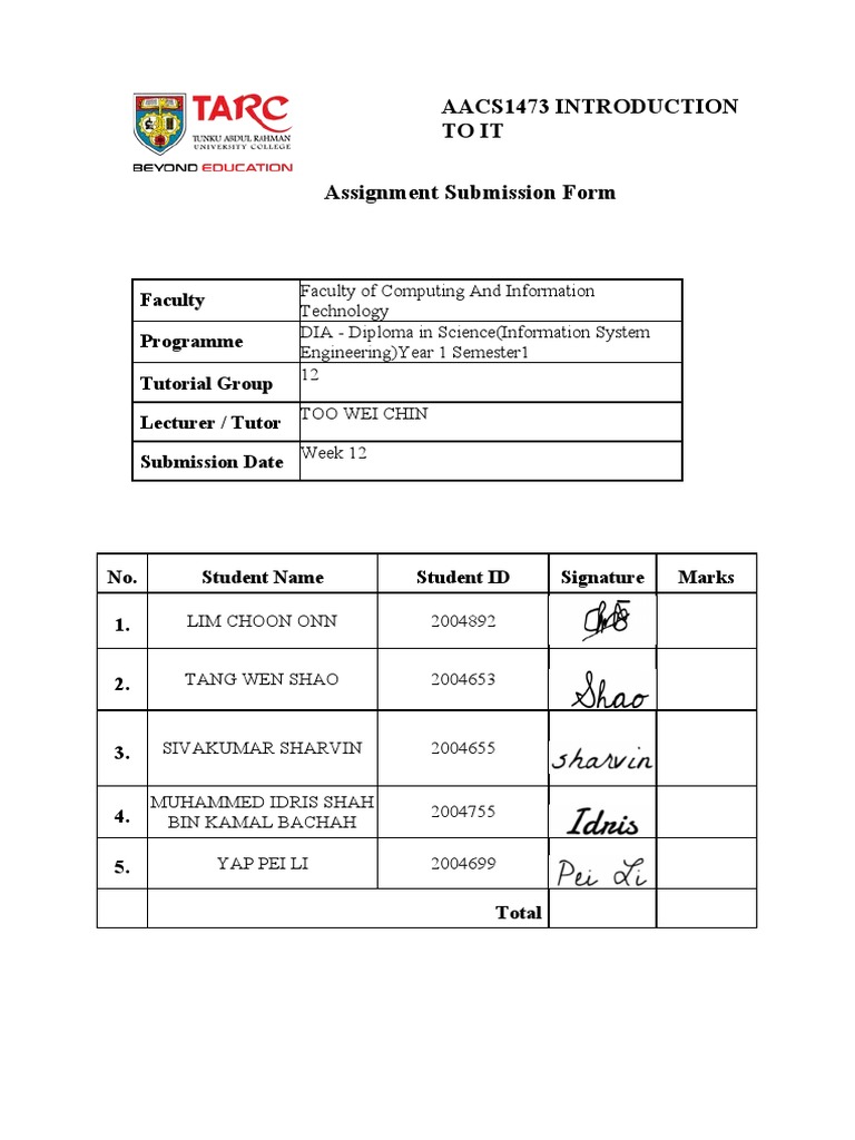 It Assignment Dia G12 G4 | PDF | Computers