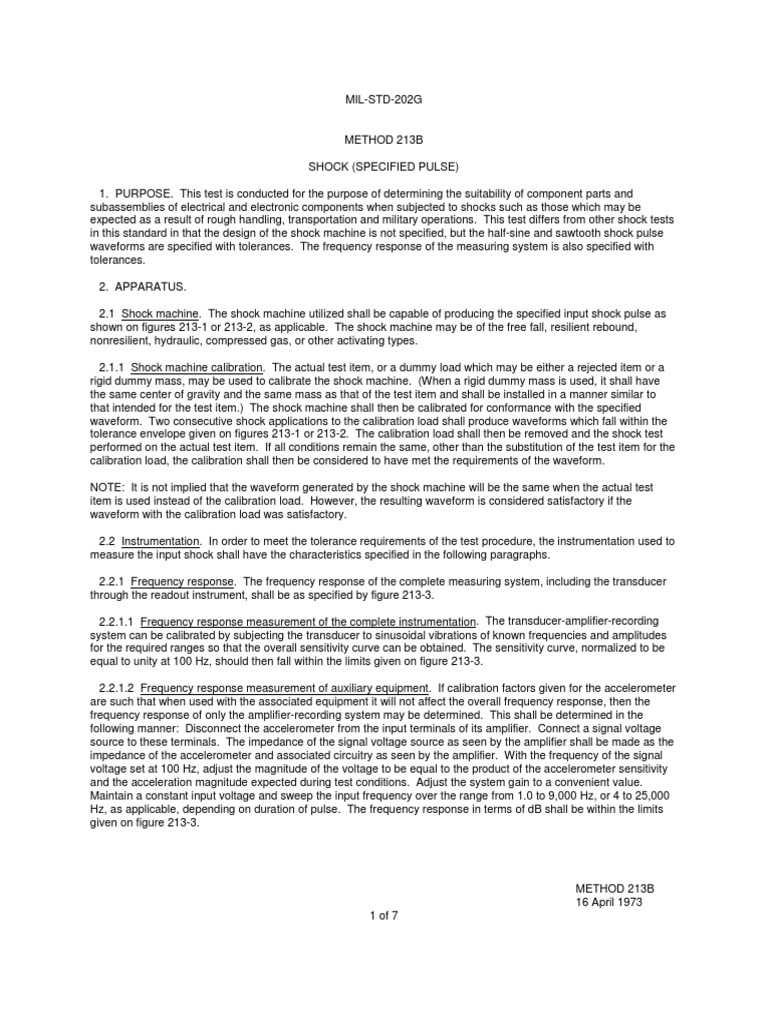 MIL-STD-202 Method 213 | PDF