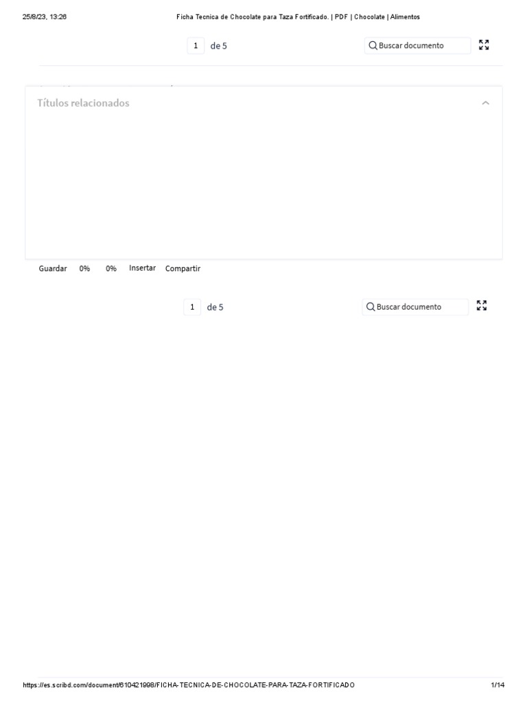 Ficha Tecnica de Chocolate para Taza Fortificado. - PDF - Chocolate - Alimentos | PDF