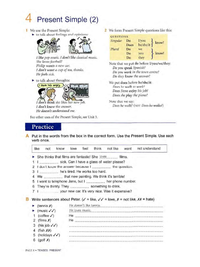 LIFE - Unit 1 - Present Simple and Continuous - NA | PDF