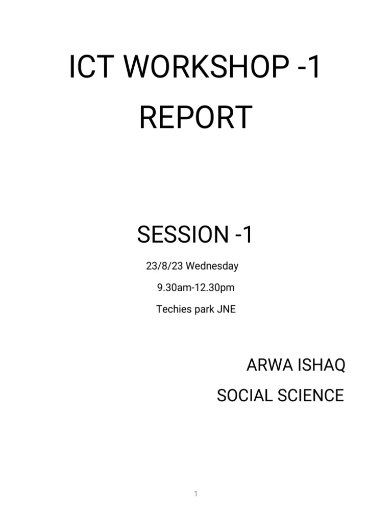ICT Workshop Report: VR, Data Science & AI | PDF | Computers