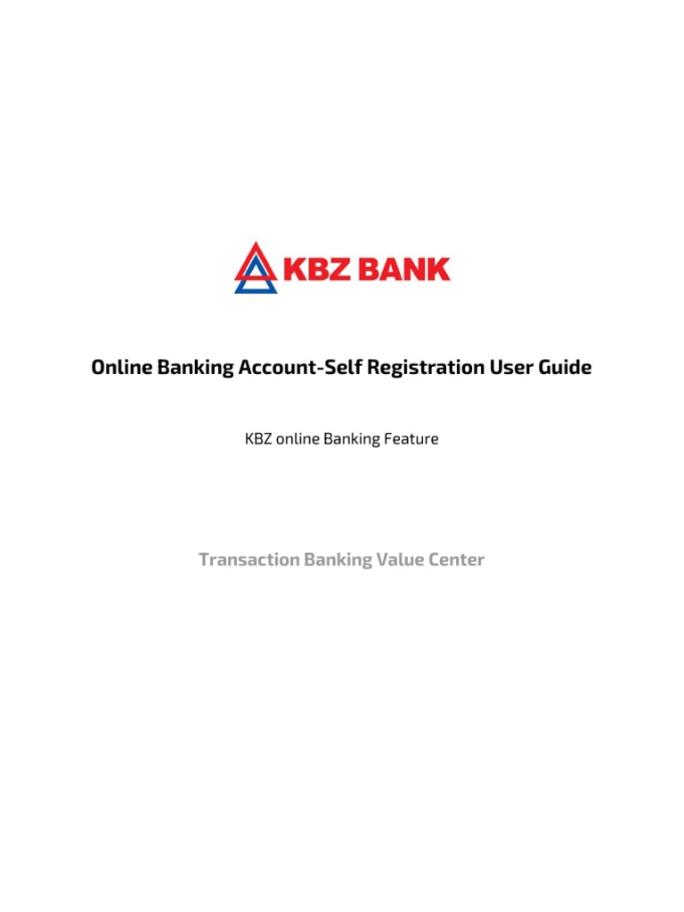 KBZ Online Banking Self-Registration Guide | PDF | Automated Teller ...