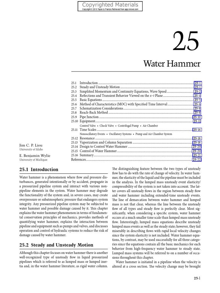 Water Hammer | PDF