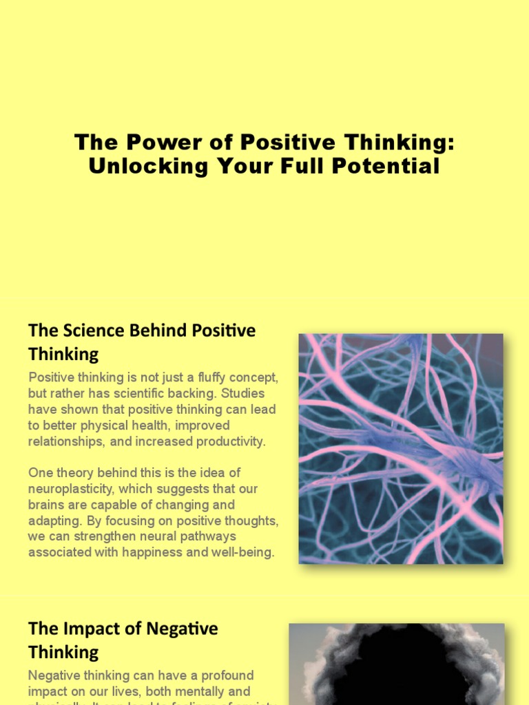 The Impact of Positive Thinking | PDF | Self-Improvement