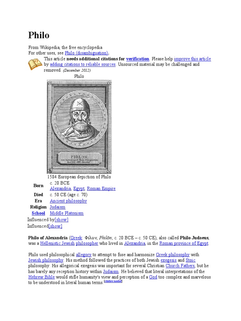 Philo | PDF | Logos | God