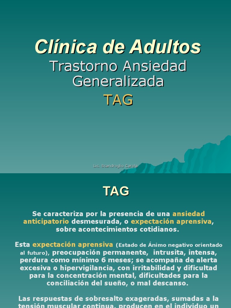 Trastorno de Ansiedad Generalizada: Guía Completa | PDF | Ansiedad ...