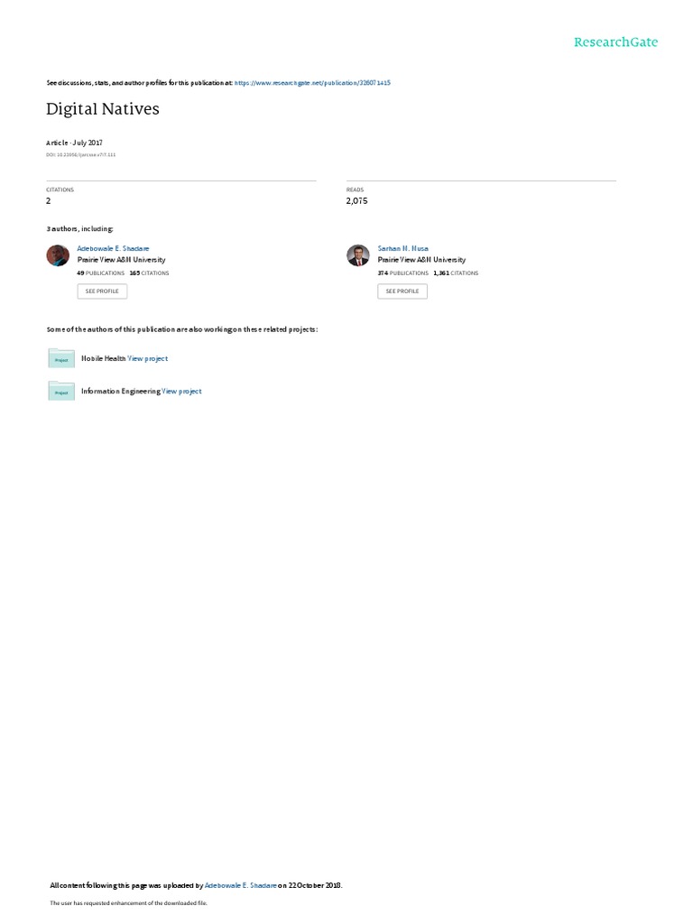 Digital Natives | PDF