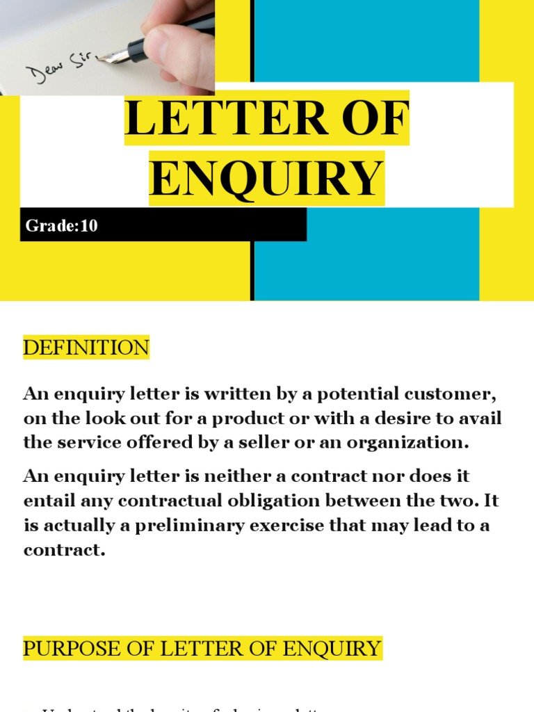 Letter of Enquiry | PDF