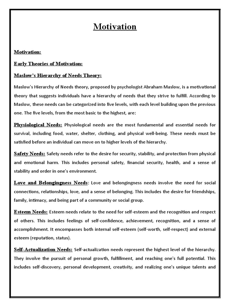 Motivation | PDF | Motivational | Motivation Motivation | PDF | Motivational | Motivation