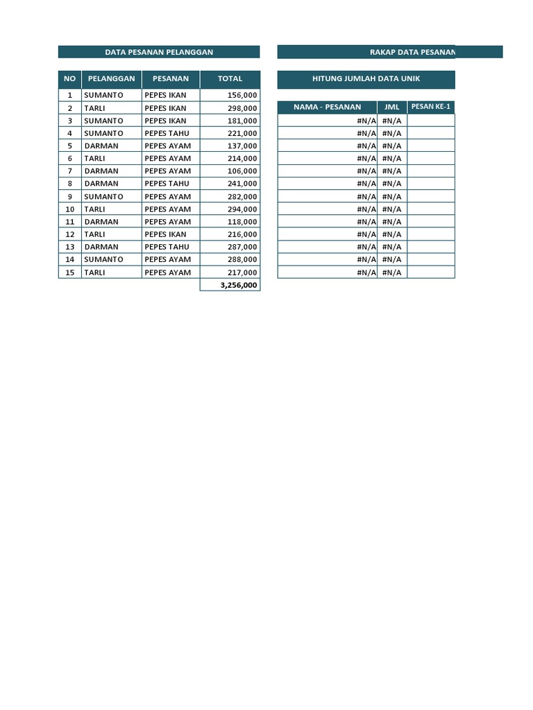 Excel - Rekap Data Pelanggan | PDF