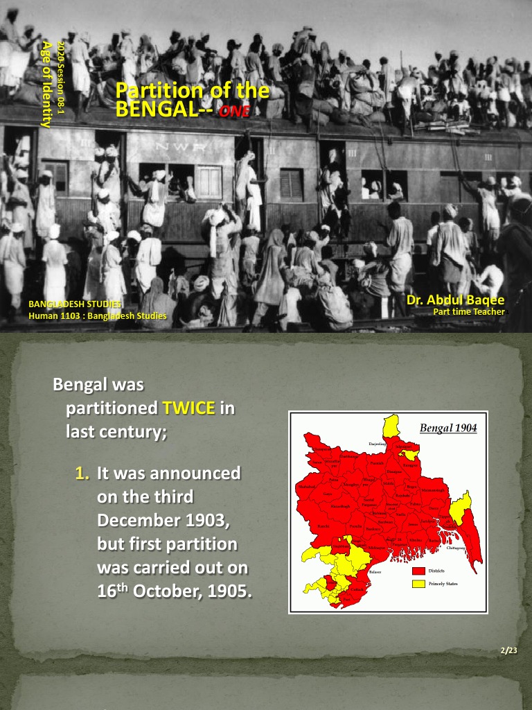BS-08 Partitionof Bengal | PDF | Bengal | South Asia