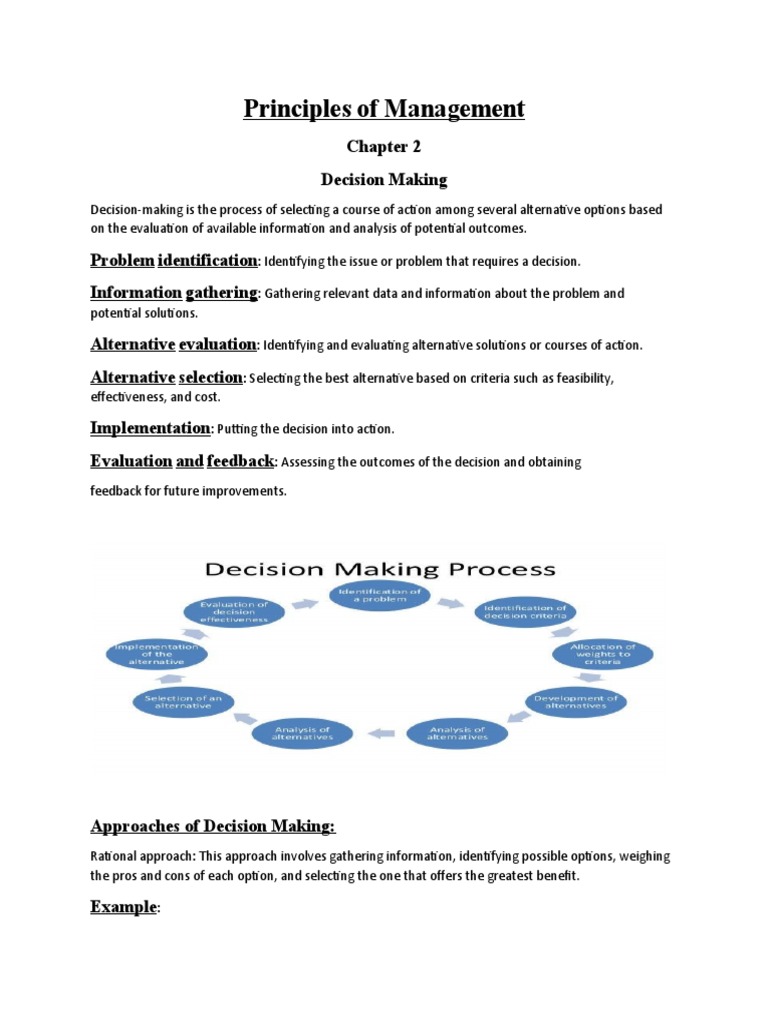 Principles of Management CH 3 Decision Making | PDF | Decision Making | Feeling