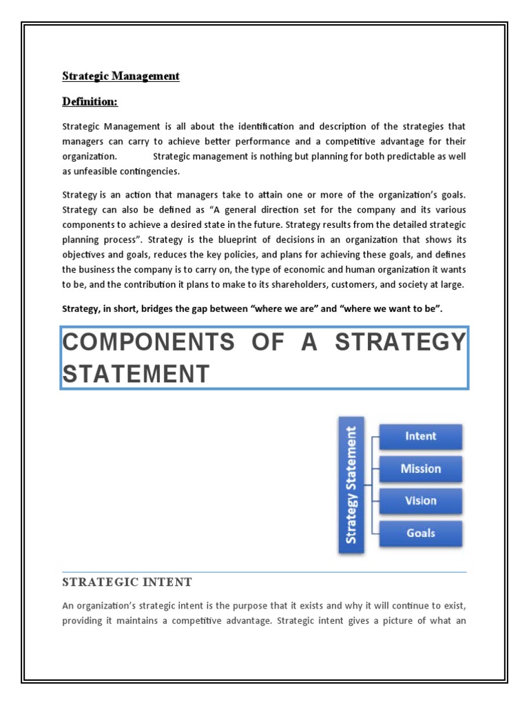 Strategic Management | PDF