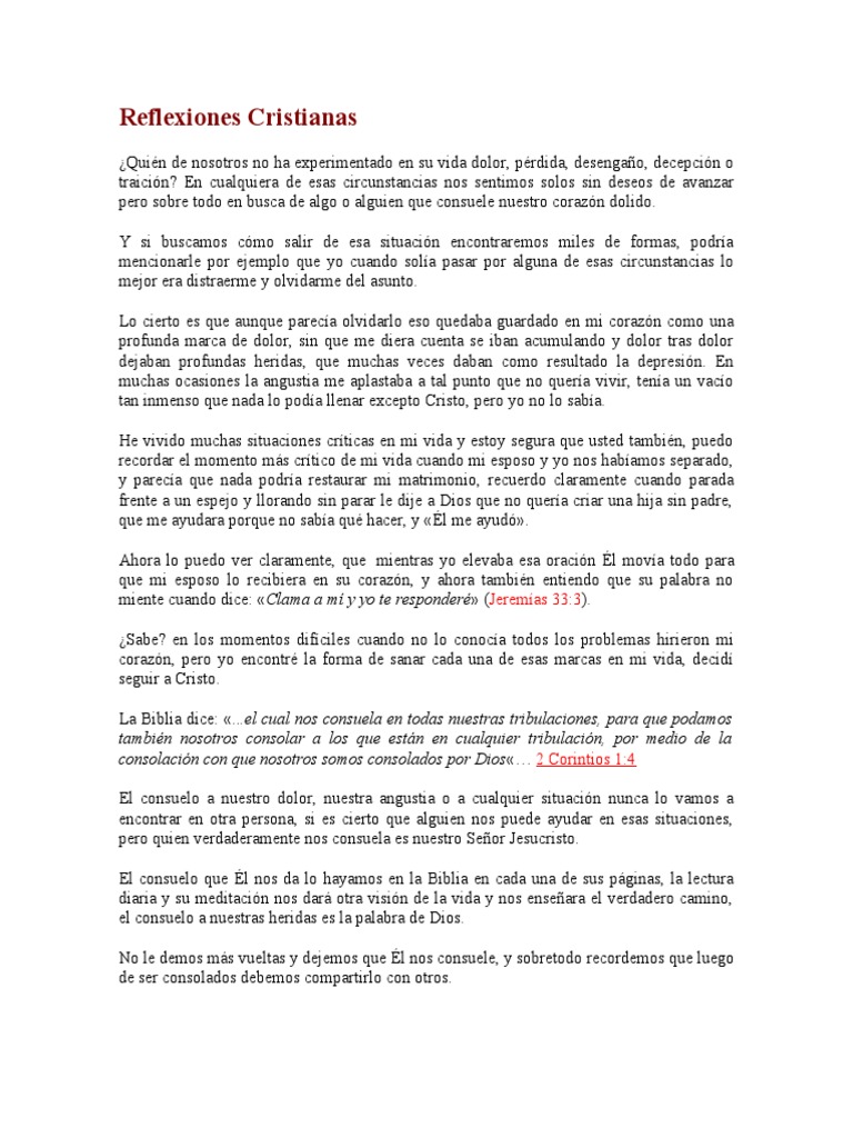 Consuelo Divino en Momentos Difíciles | PDF | Cristo (título) | Dios