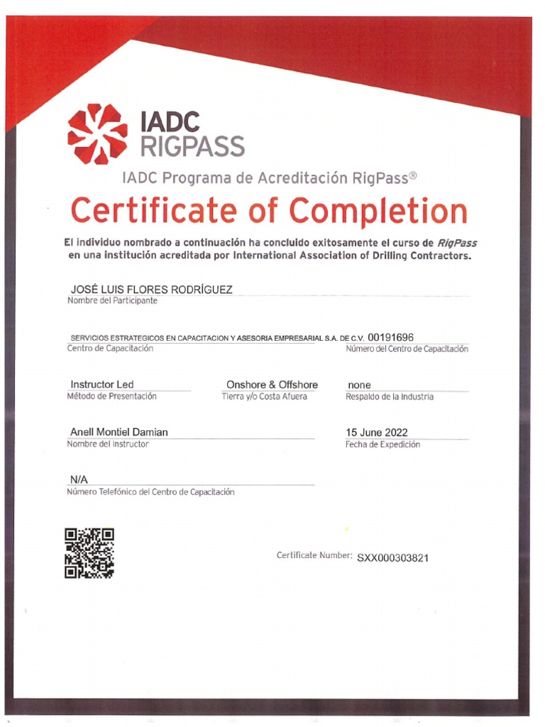 Rig Pass Iadc | PDF