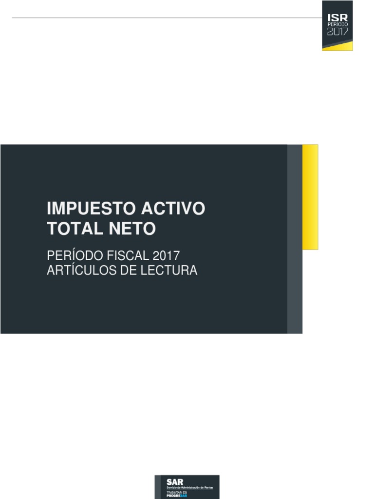 01 Activo Total Neto Normativa Vigente | PDF | Impuestos | Impuesto sobre la renta