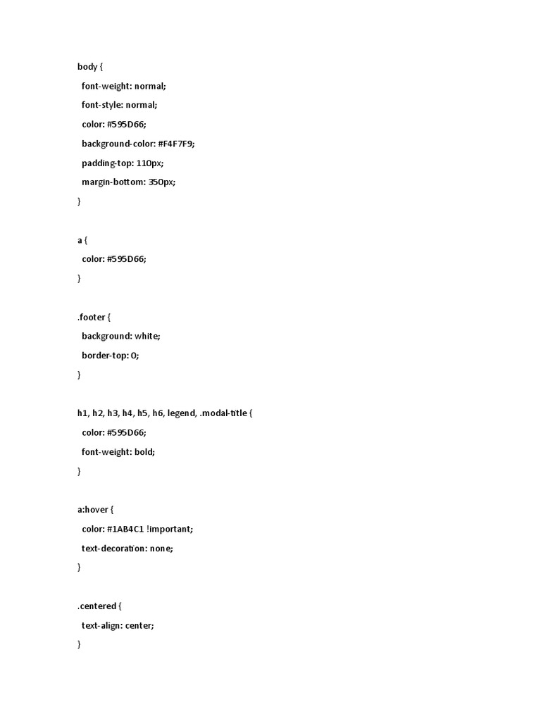 Codigos Css | PDF | Text | Typography