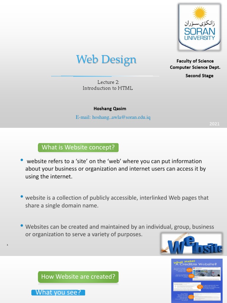 Web Design-Lecture 2 - HTML | PDF Web Design-Lecture 2 - HTML | PDF