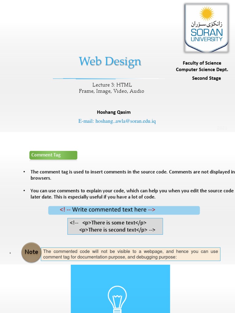 Web Design-Lecture 4-HTML | PDF
