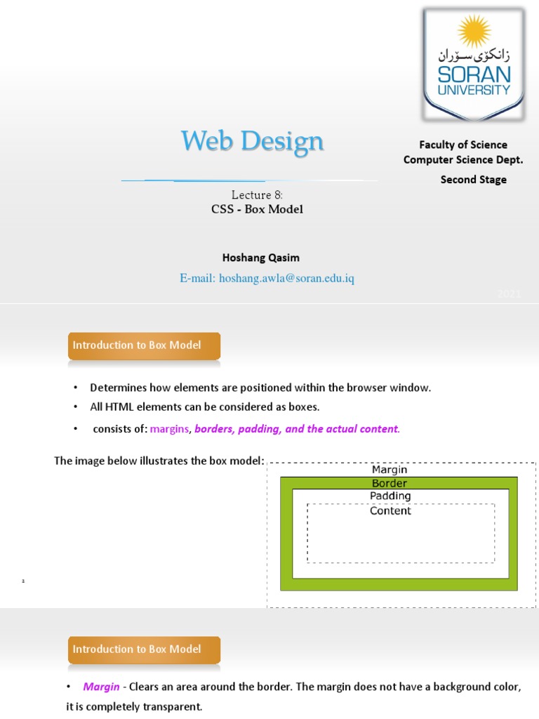 Web Design-Lecture 8-CSS BoxModel | PDF