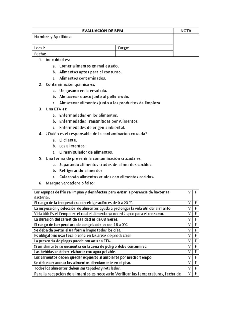 EVALUACIÓN DE BPM (1) | PDF