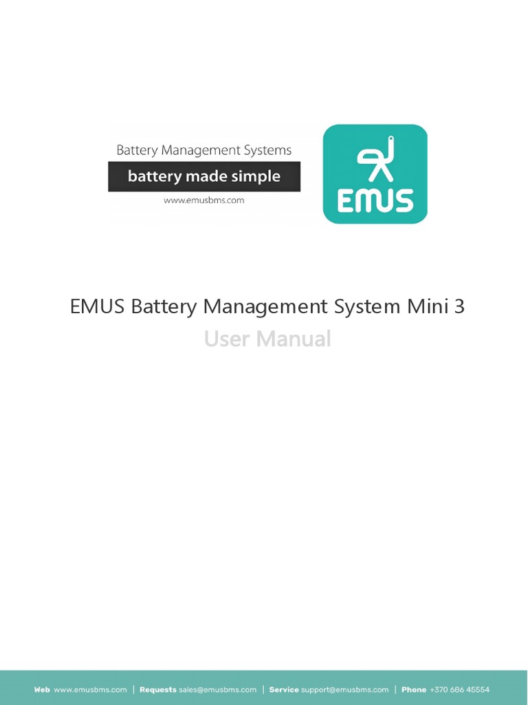EMUS BMS Mini 3 User Manual | PDF | Science & Mathematics | Computers