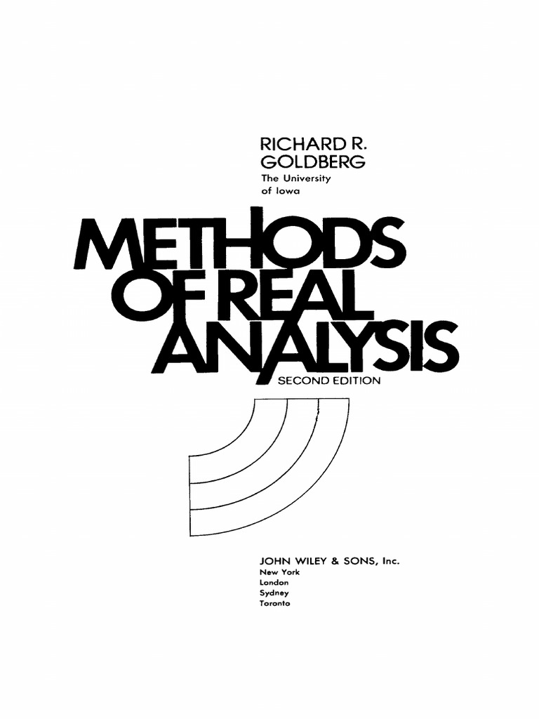 Methods of Real Analysis - Goldberg | PDF