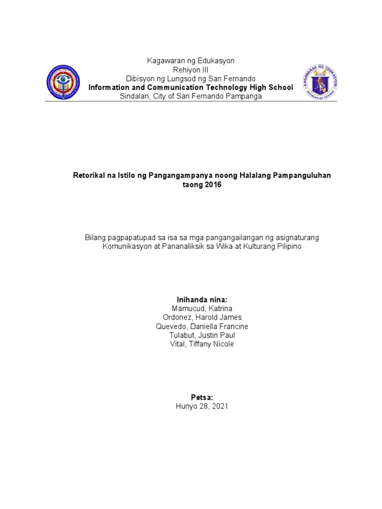 Panukalang Pananaliksik | PDF