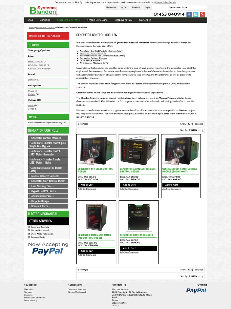Generator Control modules - Blandon Group | PDF | Electric Generator ...