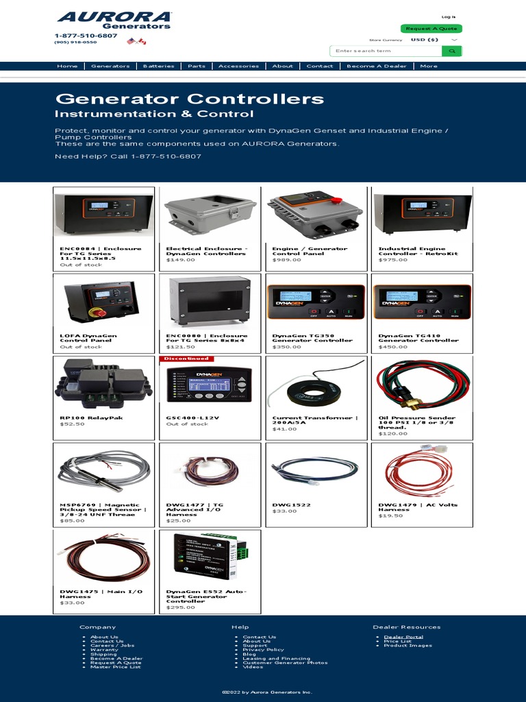 Generator Controllers - Aurora Generators | PDF